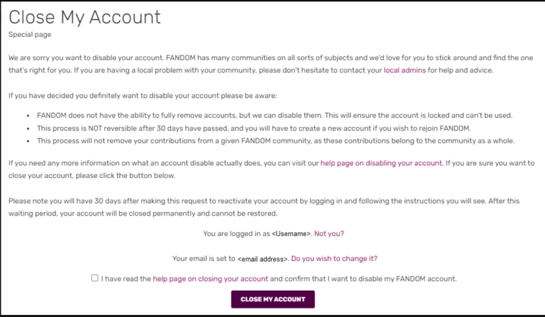 How To Delete A Fandom Account? - Whitekind.com